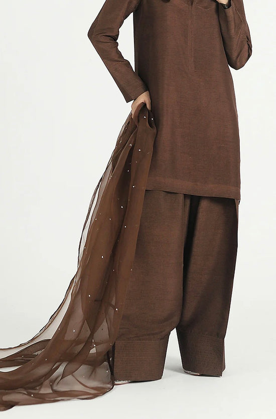 Farshi Shalwar suit 2-Piece Stitched with buttons Suit for Women ...